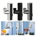 1PCS 3-in-1 Waterfall Faucet Rotary Joint Extender Anti-Splash Swivel ...