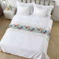 Bed Runner Ocean Coral Starfish Conch Bedding Scarves Soft Decorative ...