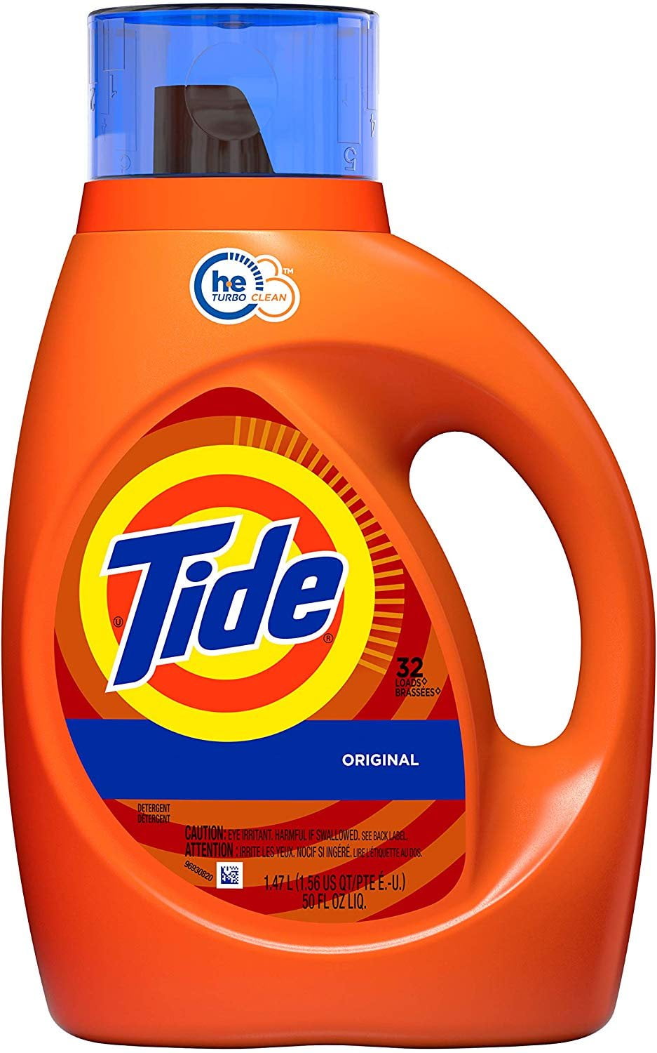 Tide Original Scent High Efficiency Turbo Clean Laundry Detergent, 50 ...