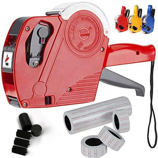 MX-5500 8 Digits EOS Price Tag Gun Labeller +5000 White w/ Red Lines ...