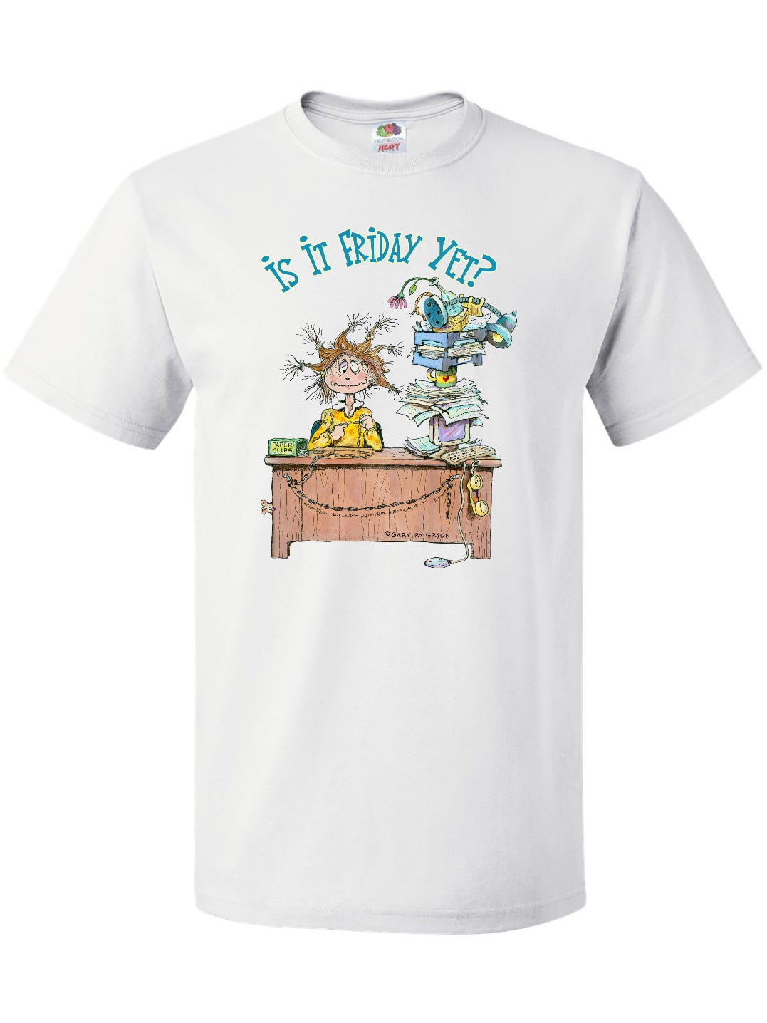 Inktastic Is It Friday Yet with Frazzled Woman at Desk T-Shirt ...