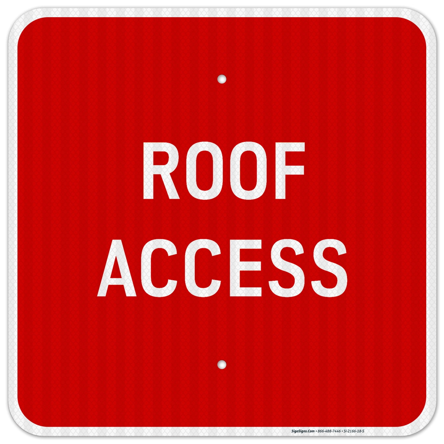 Roof Access Sign, - Walmart.com