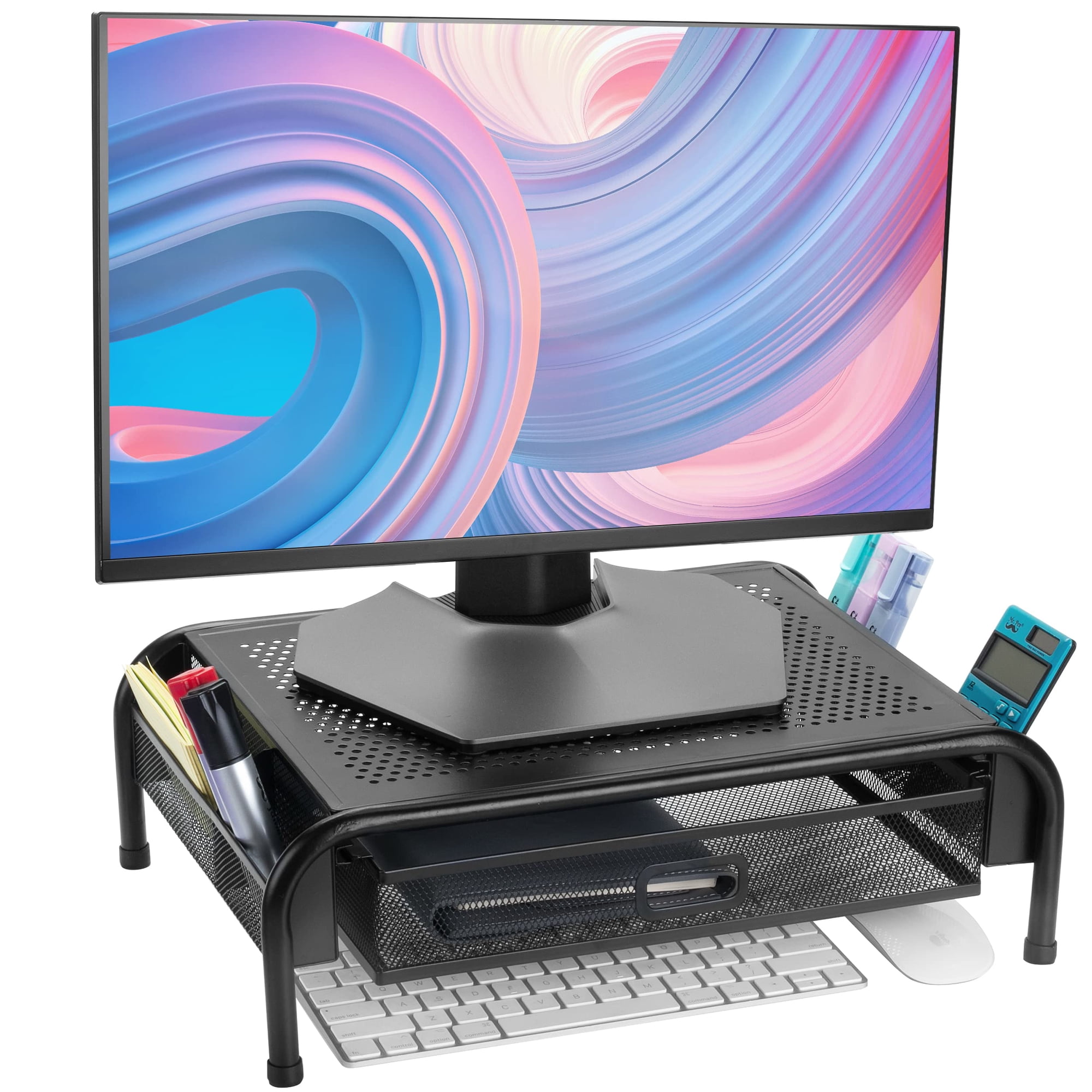 Click here for Mr. Pen- Metal Mesh Monitor Stand With Drawer  Com... prices