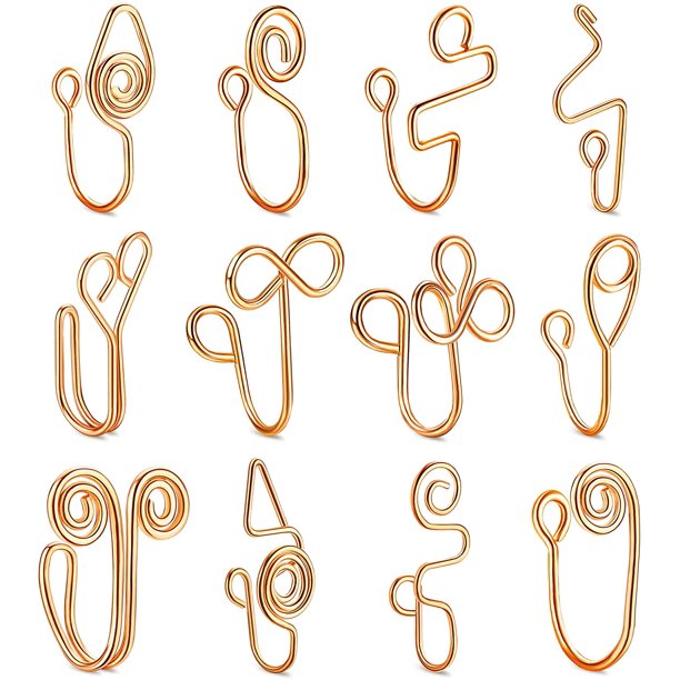 12Pcs African Nose Cuff Non Piercing Clip On Nose Ring Cuff for Women ...