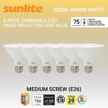 Sunlite LED G16.5 Bulb, 5W (40W Eq.), E12 Base, Dimmable, Frost, 3000K ...