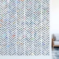 Black Striped Privacy Window Film, Decorative Stained Glass Window Film ...