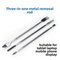 3-Piece Metal Spudger Pry Bar Set, Premium Crowbar Opening Tools for ...