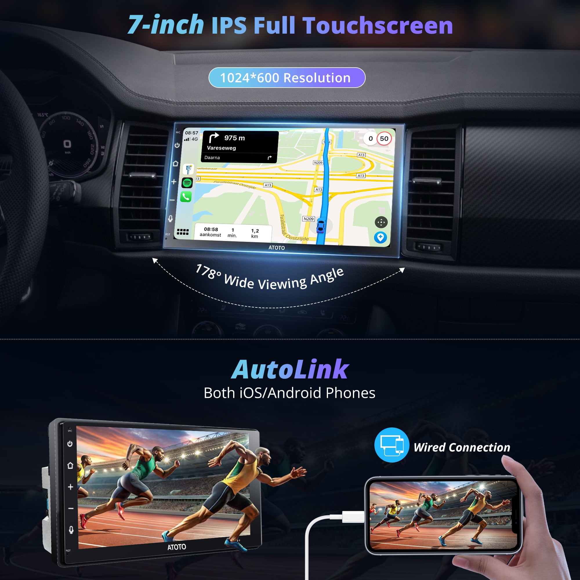 ATOTO Double Din Car Stereo with Wireless Apple Nepal | Ubuy
