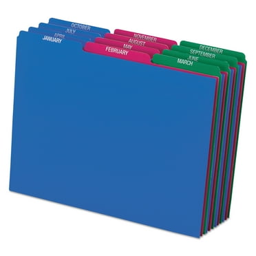 Smead Recycled Top Tab File Guides, Monthly, 1/3 Tab, Pressboard ...