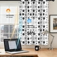 Black and White Cat and Heart Blackout Curtains,Triple Weaved Fabric ...