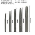 BCLONG 1/5Pc Square Screw Extractor Easy Out Straight Fluted Tool ...