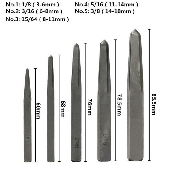 Universal Tool Damaged Screw Extractor Set - 4 Pieces Assorted Sizes ...