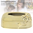 BIMZUC Gold Plastic Tissue Box Cover Minimalist Elegant Desktop Holder ...