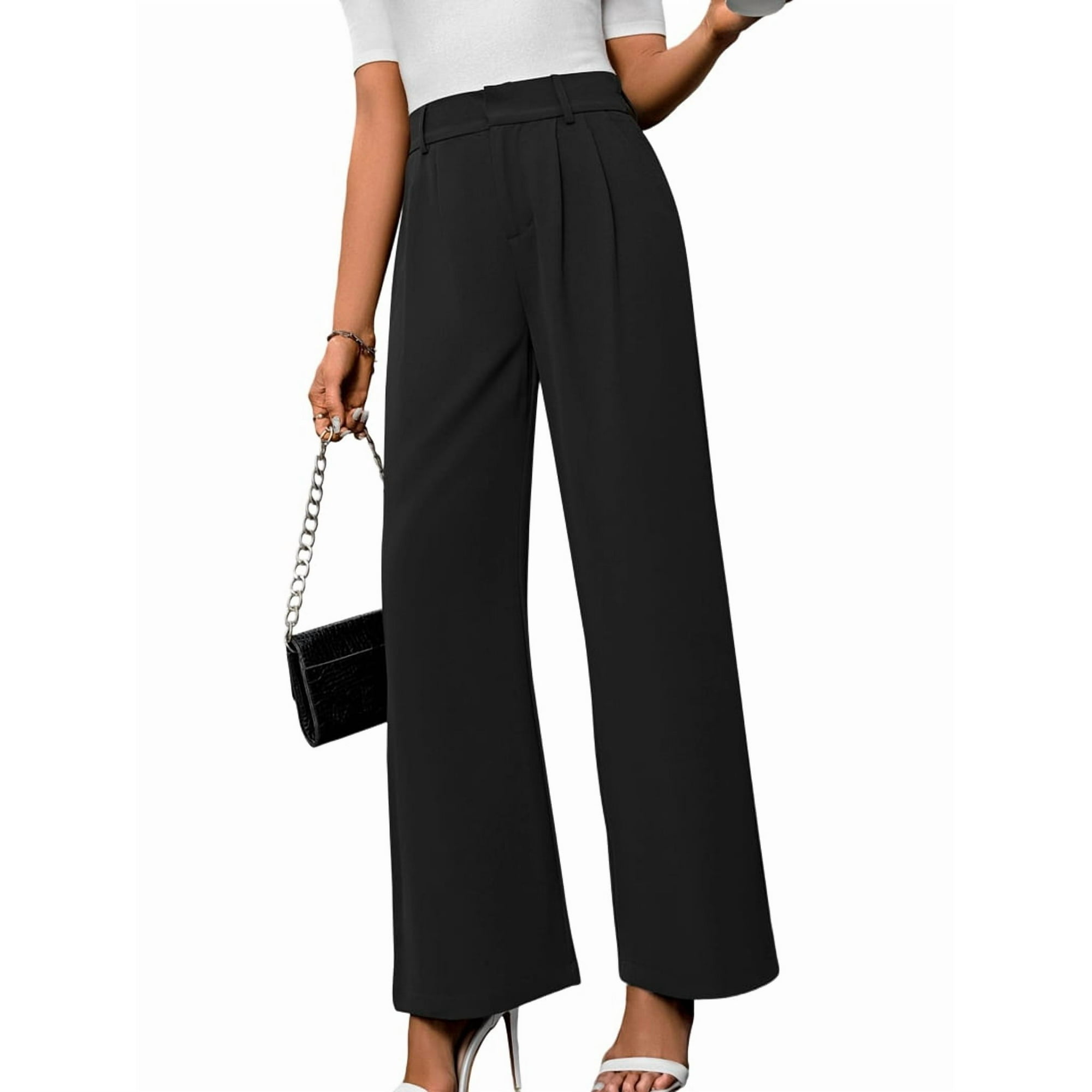 Click here for Unbranded Wide Leg Stretchy Work Pants Women Pull... prices