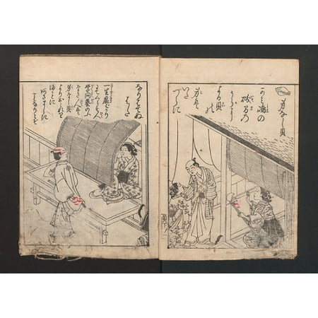 Ehon Kai kasen Illustrated Poems Poster Print by Nishikawa Sukenobu ...