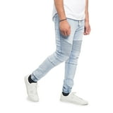 Victorious Men's Slim Fit Biker Denim Jogger Jeans JG873 - Light Indigo - 2XL - Walmart.com