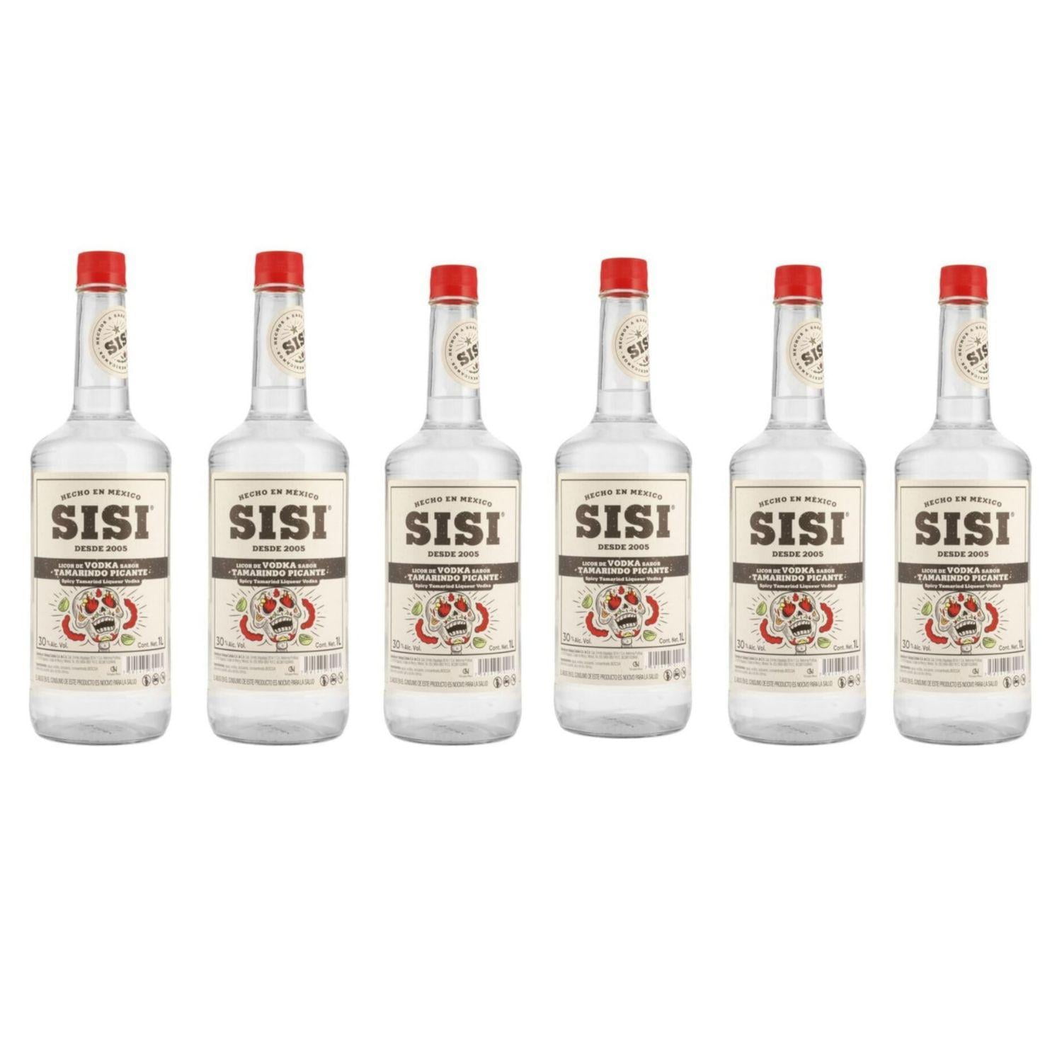 Pack de 6 Licor de Vodka Sisi Tamarindo Picante 1 L | Walmart en línea