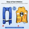 WARMOUNTS Automatic Inflatable Life Jacket w/ 2 Reflectors & Whistle ...