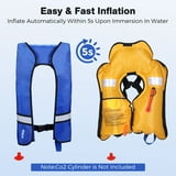 WARMOUNTS Automatic Inflatable Life Jacket w/ 2 Reflectors & Whistle ...