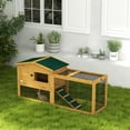 2 Levels Outdoor Rabbit Hutch with Openable Top, 59" Wooden Large ...