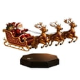 Floating Santa Sleigh Figurine,Magnetic Levitation Christmas Tabletop ...