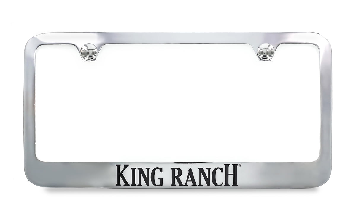 King Ranch Wordmark Chrome Plated License Plate Frame Holder Wide ...