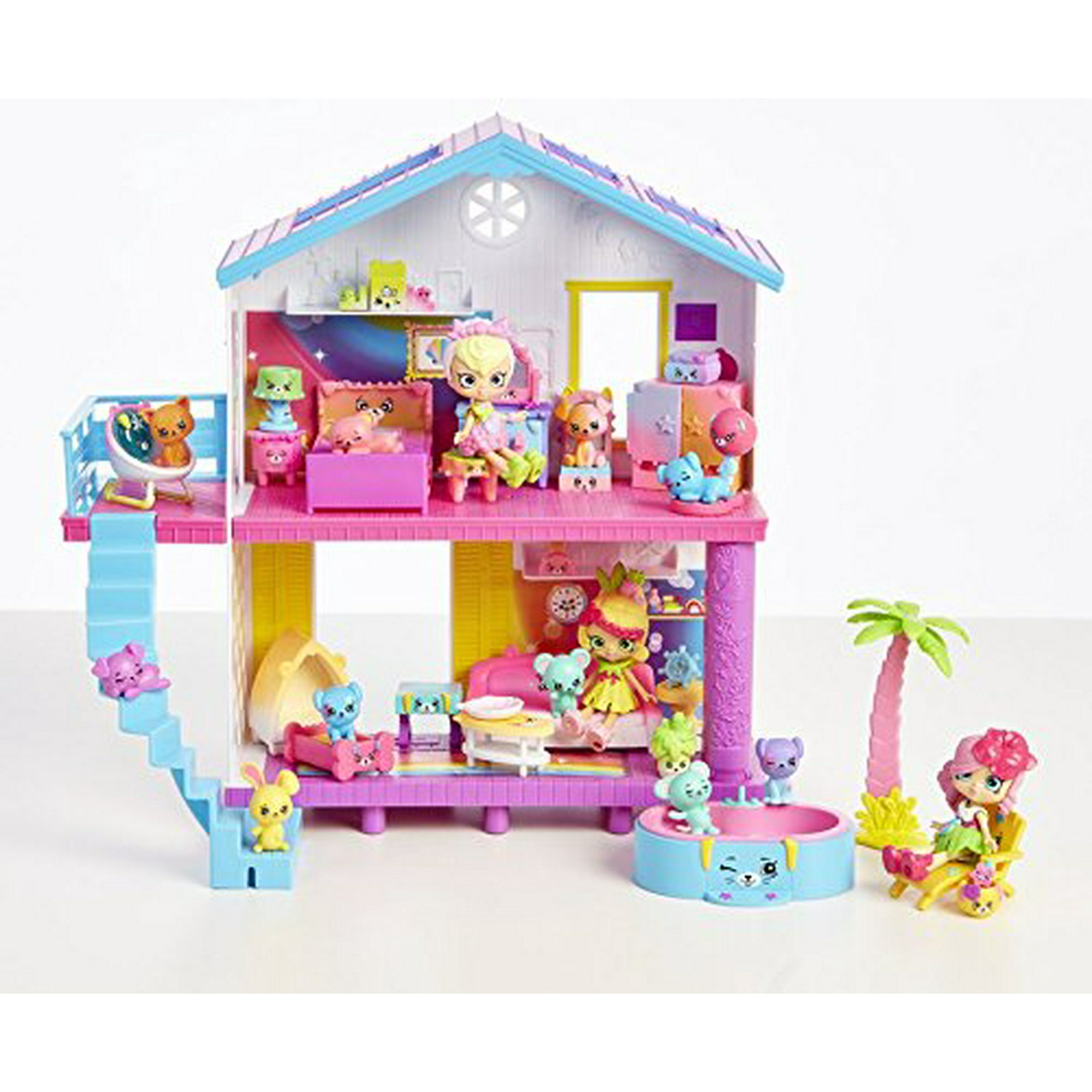 Shopkins Happy Places Rainbow Beach House Playset Walmart