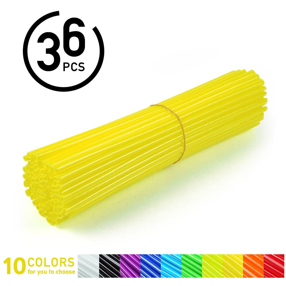LYUMO 36pcs Wheel Spoke Protector Motocross Rims Skins Covers Off Road ...