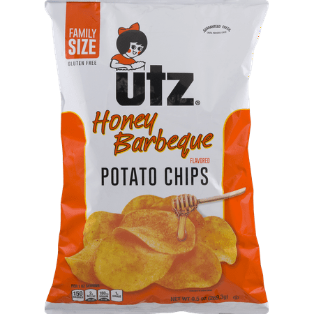 Utz Potato Chips, Honey BBQ 9.5 oz. - Walmart.com