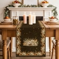 Fall Thanksgiving Table Runner, Vintage Pumpkin Daisy Floral Rustic ...