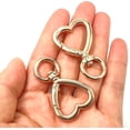 6 Pcs Gold Heart Shape Swivel Buckles Trigger Spring Keyring Buckle ...