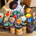 40 Pack Outer Space Cupcake Toppers Solar Eclipse Decorations Galaxy ...