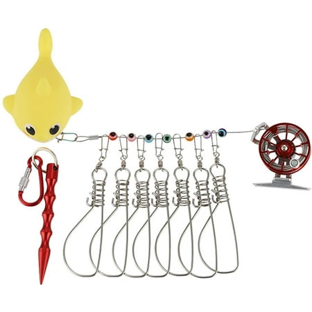 Portable Adjustable Fish Stringer with Reel Steel Wire, Fishing ...