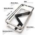 Dteck for Samsung Galaxy S25 Ultra Metal Bumper Case with Tempered ...