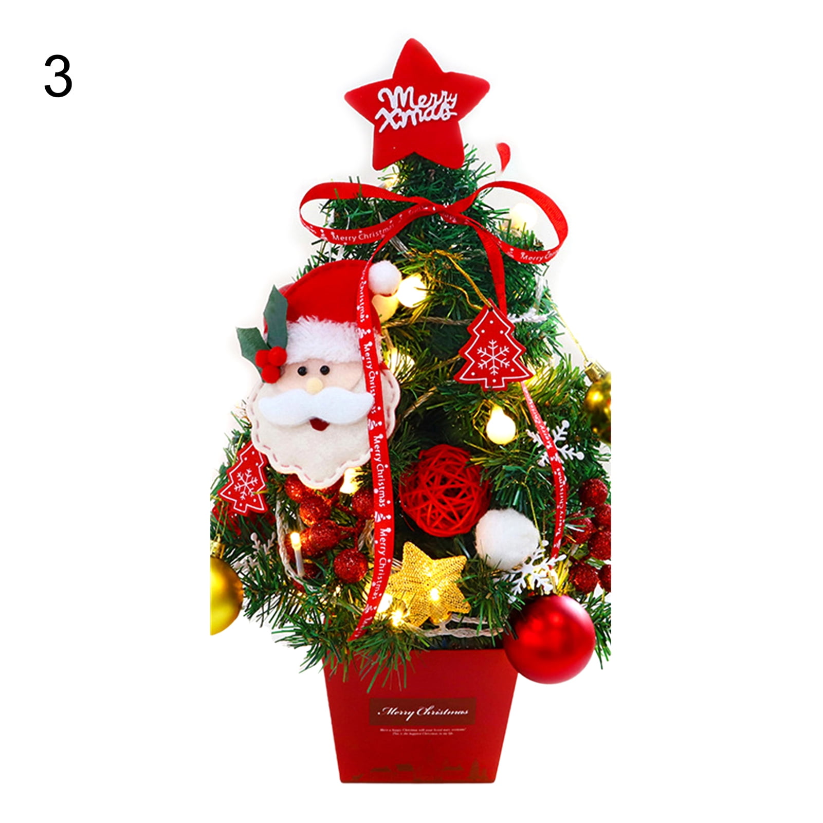 20 Inch Mini Christmas Tree, Table Top Artificial Christmas Trees with ...