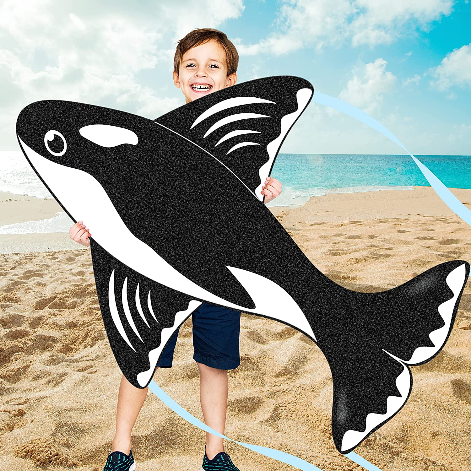 GEX Whale Kite for Kids and Adults Easy to Fly Single Line String with ...