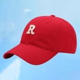 Beach Hats for Women Unisex R Letter Embroidered Curved Brim Baseball ...