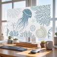 Blue Jellyfish Coastal TV Dust Cover,Stretchable TV Screen Desktop ...
