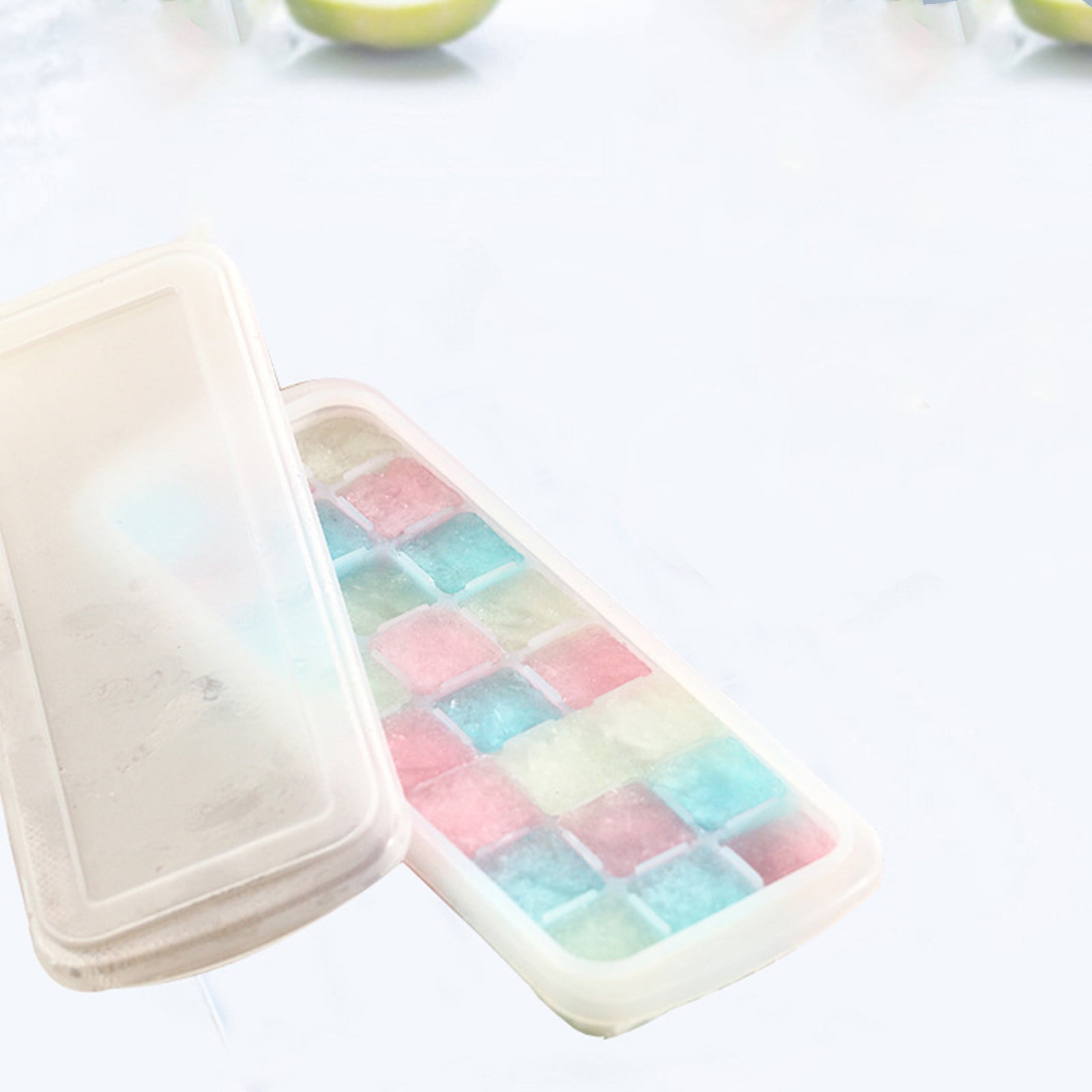 LSLJS Ice-Tray,Easy-Release Silicone and Flexible 24-Ice Trays with ...