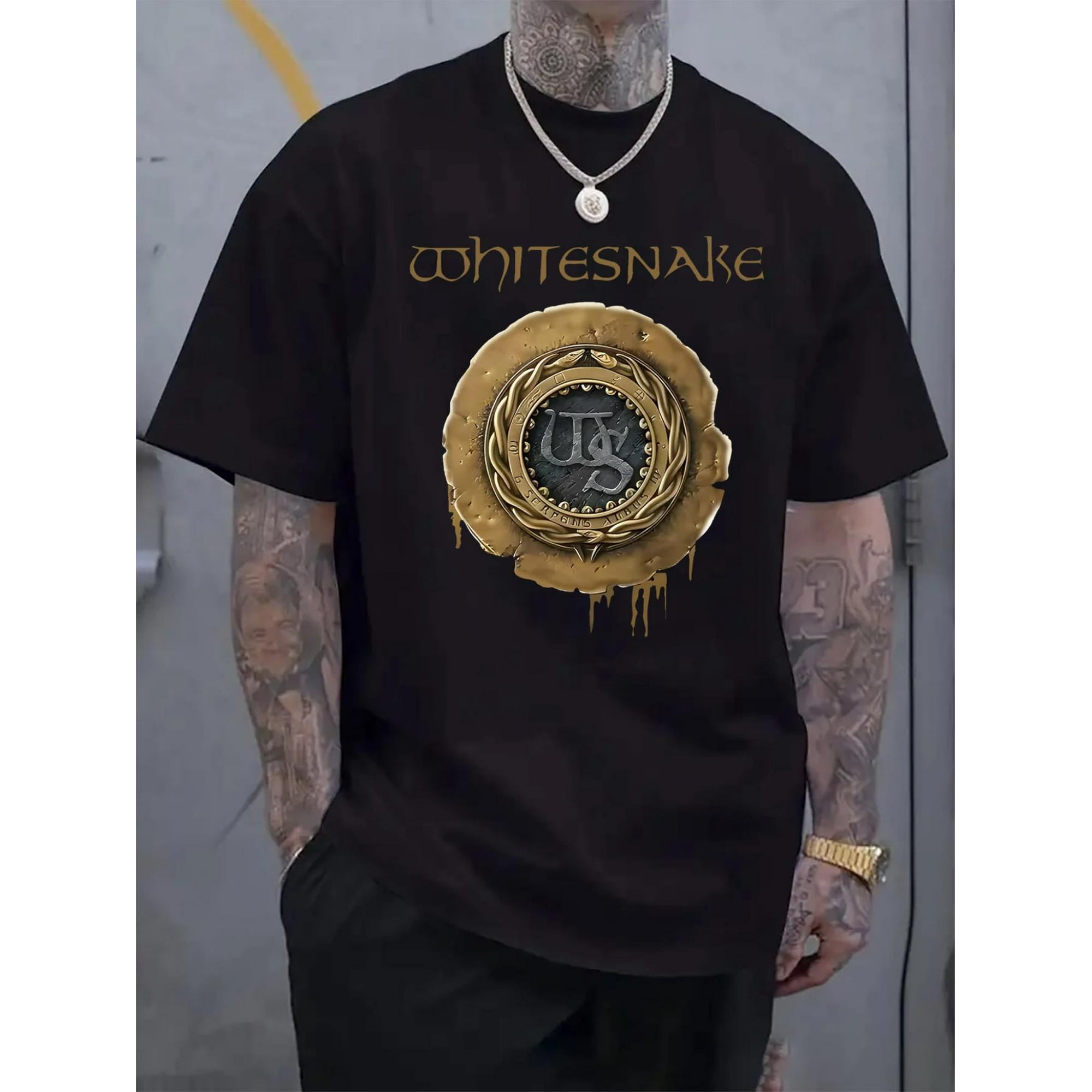 Click here for Generic Whitesnake Band Logo Emblem Print Mens Sho... prices