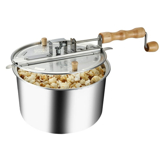 Ace Stovetop Popcorn Popper, 6 Qt, Aluminum, Whirley Pop with Steam ...
