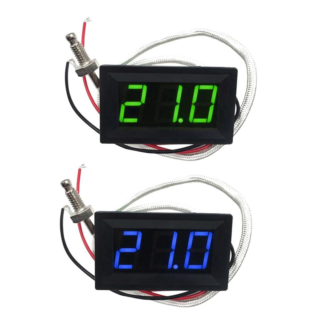 2x Digital Termómetro de Temperatura Panel Medidor Terminales Kits de ...