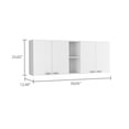 Wall Cabinet | Double - Door Unit with Open Shelves for Display ...