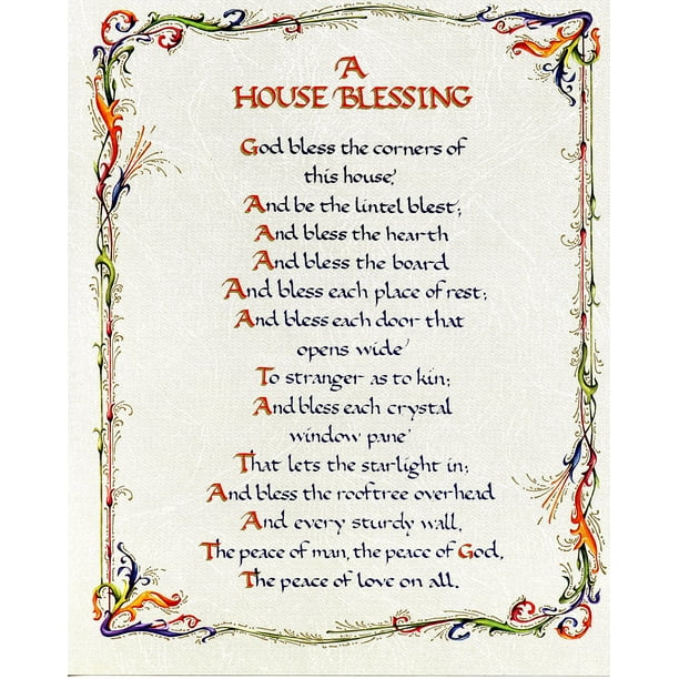 Catholic print picture - HOUSE BLESSING 31 - 8" x 10" ready to be ...