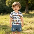 Boys' 2-Piece Summer Casual Outfit - Short Sleeve Graphic T-Shirt ...
