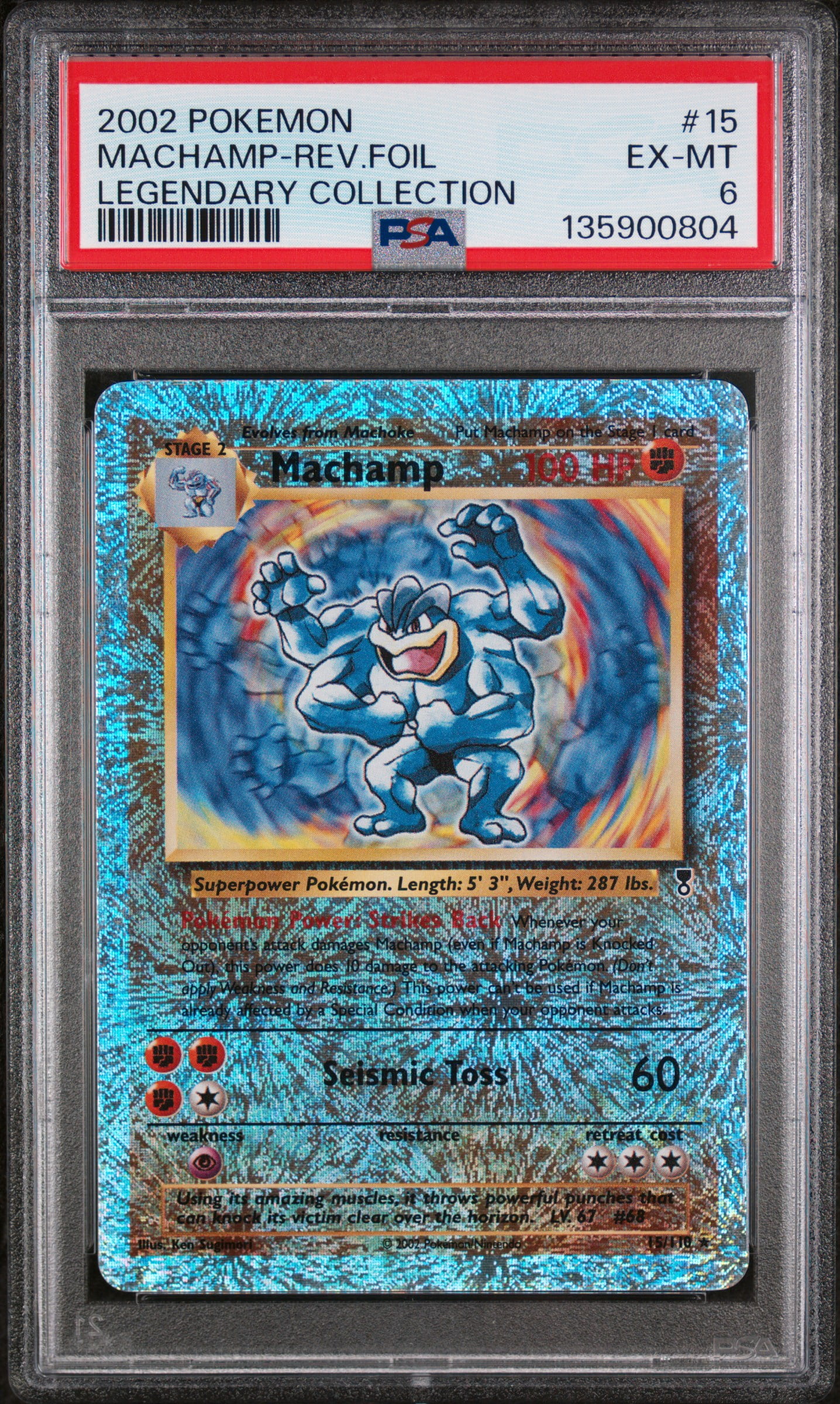 2002 Pokemon Legendary Collection Machamp-Rev. Foil Legendary ...