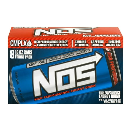 NOS Energy Drink, 16 Fl. Oz., 8 Count - Walmart.com
