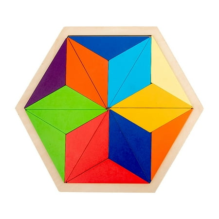 Rainbow Building Blocks Early Childhood Education Tangram Variety Shape ...