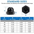 #6-32 Acorn Cap Nuts, Black Stainless Steel 18-8 (304) Acorn Cap Nuts ...