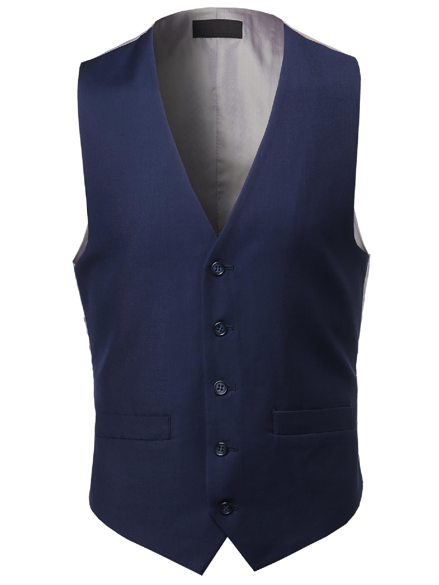 FashionOutfit Men's Contemporary Classic Fit Stylish Contrast Vest ...